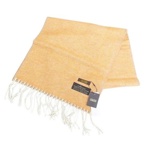 【中古】未使用品 アラミス ARAMIS マフラー ストール F オレンジ系 イタリア製 フリンジ 毛 ウール 無地 タグ付 レディース 【ベクトル 古着】 251229ブランドアラミス ARAMIS表記サイズF実寸サイズ全長（フリンジ含ま...