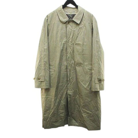 【中古】ファラーゴ FARAGO ステンカラーコート 106/B6 ベージュ 無地 比翼ボタン ライナー付 裏地 メンズ 【ベクトル 古着】 260131表記サイズ106/B6 チェスト 106 身長 175実寸サイズ身幅：65cm　着丈：...