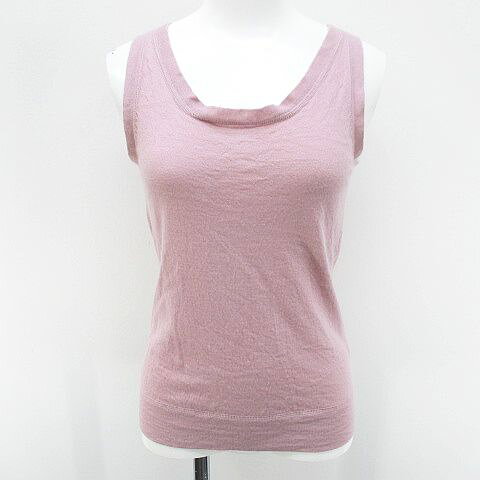 【中古】エル ELLE UNE VIVIE AVEC ノースリーブ ニット カシミヤ 38 ピンク系 無地 レディース 【ベクトル 古着】 260410ブランドエル ELLE表記サイズ38実寸サイズ身幅：35cm　着丈：59cm　　素材カシ...