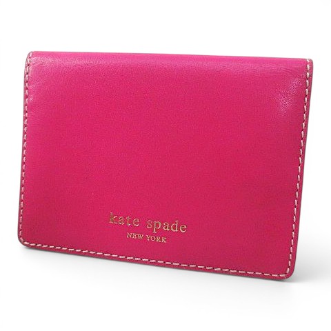 【中古】ケイトスペード KATE SPADE カードケース バイカラー ピンク レディース 【ベクトル 古着】 260705ブランドケイトスペード KATE SPADE実寸サイズヨコ：11cm　タテ：8cm　　素材レザー色ピンク系（画像参照...