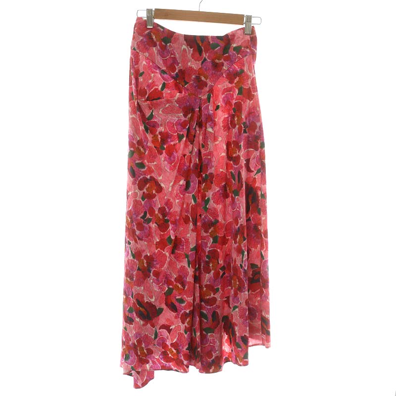【中古】未使用品 イザベルマラン ISABEL MARANT フレアスカート ミモレ ロング 花柄 シルク混 36 ピンク IM11127326I /KH ■PN ■GY21 レディース 【ベクトル 古着】 250321ブランドイザベルマラ...