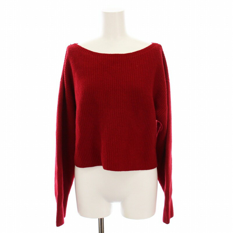 【中古】ジャスグリッティー JUSGLITTY 24AW セーター ニット 長袖 2 赤 44356692 /YM レディース 【ベクトル 古着】 250501ブランドジャスグリッティー JUSGLITTY表記サイズ2実寸サイズ身幅：52c...