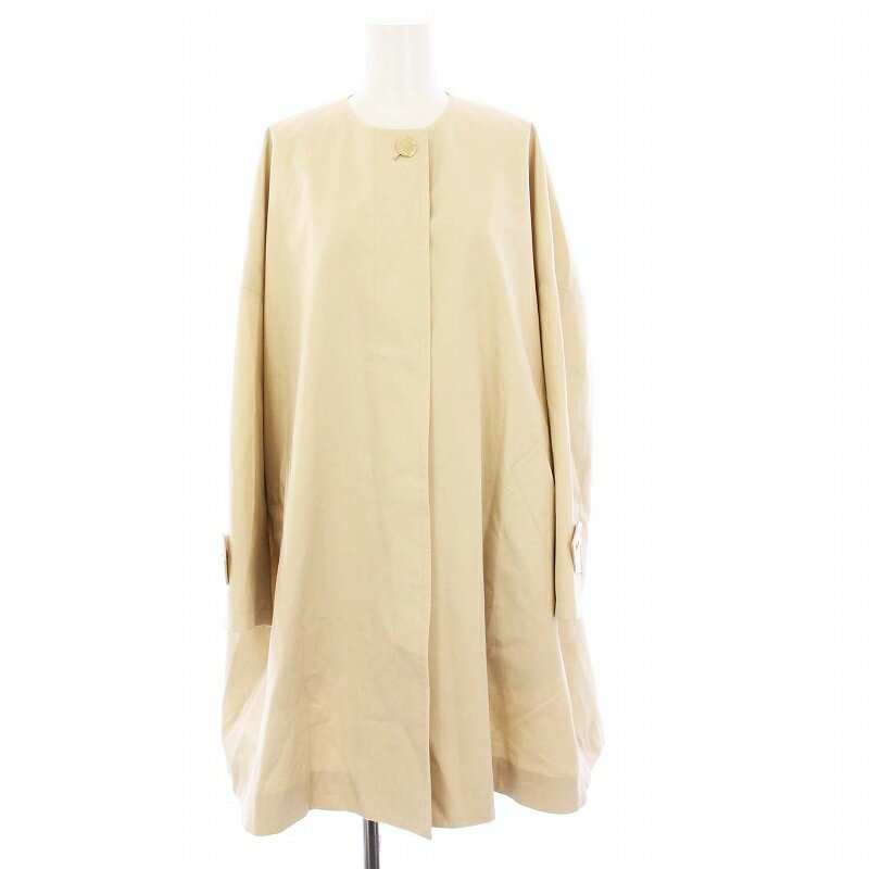 【中古】マッキントッシュ ロンドン MACKINTOSH LONDON 24SS ROSLEY ウエザーコットンノーカラーコート アウター ハーフ丈 38 ベージュ G5A24-004-40 /KH レディース 【ベクトル 古着】 2507...