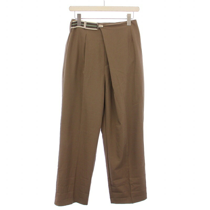 【中古】アメリヴィンテージ Ameri VINTAGE スラックスパンツ ラップ 巻き ジップフライ ストレッチ ベルト M 茶 ブラウン /BB レディース 【ベクトル 古着】 250803ブランドアメリヴィンテージ Ameri VINT...