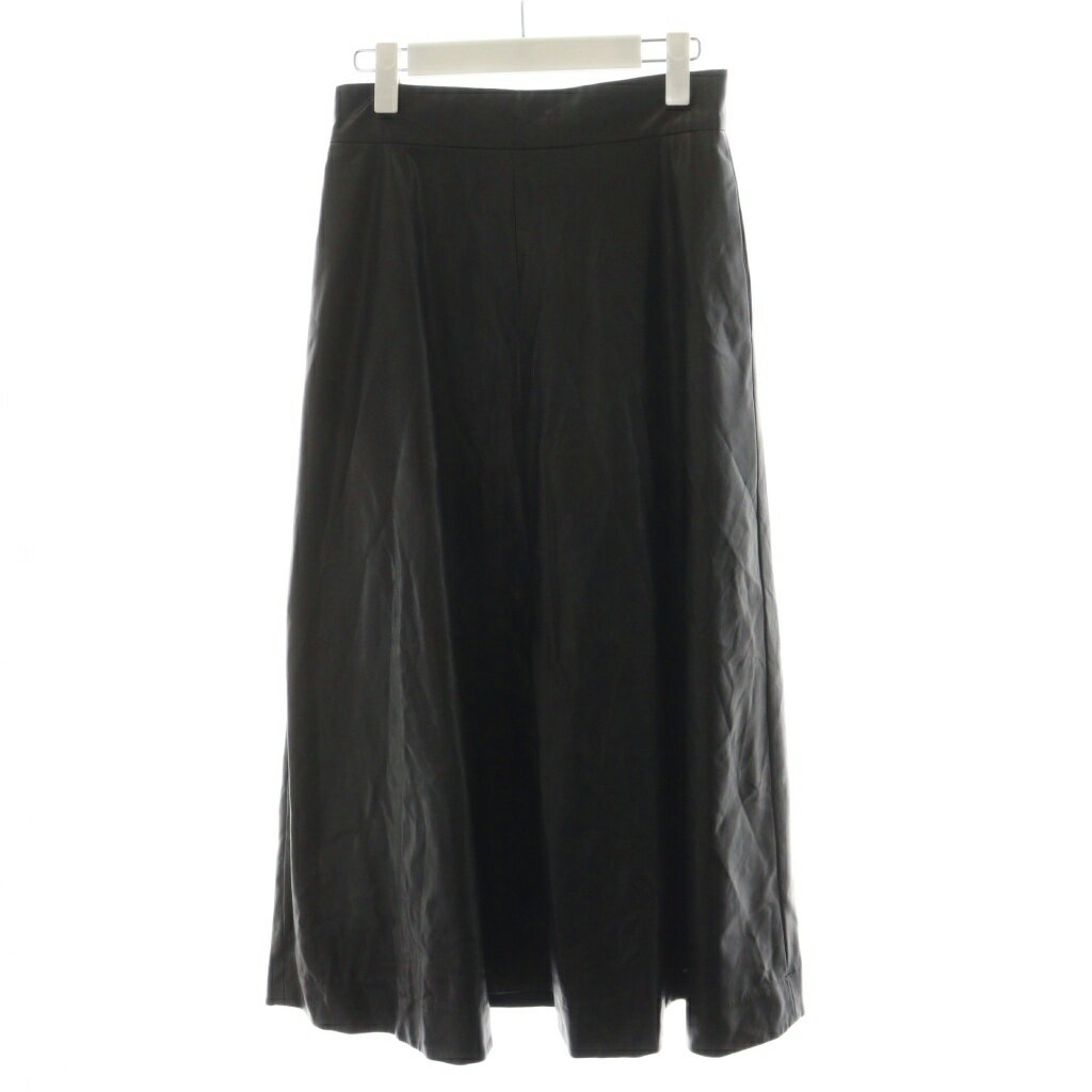 【中古】アナイ ANAYI フレアスカート ロング丈 フェイクレザー 38 黒 ブラック 102027-11-670-95-380 /AN34 レディース 【ベクトル 古着】 250820ブランドアナイ ANAYI表記サイズ38実寸サイズウ...