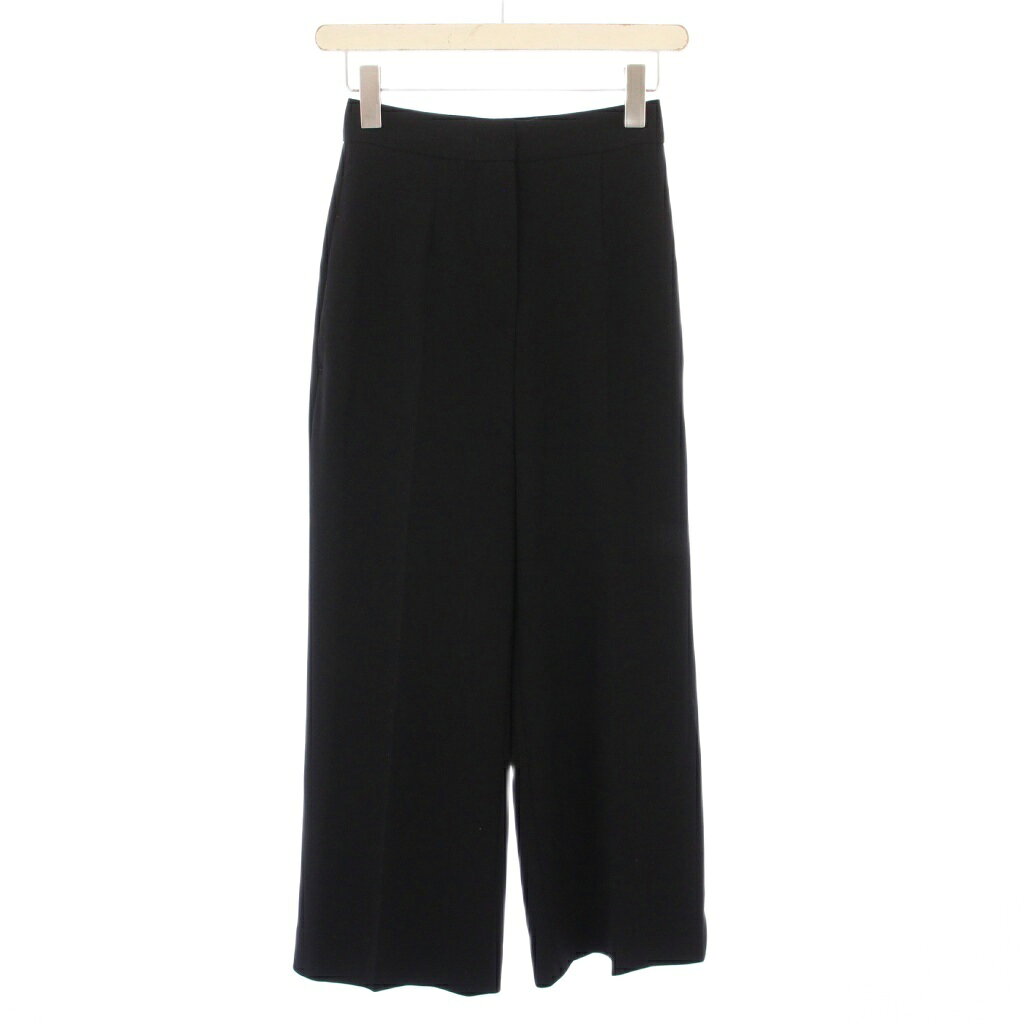 【中古】マックスマーラステュディオ Max Mara Studio スラックスパンツ ストレート ジップフライ 無地 ワンカラー 34 黒 ブラック /BB レディース 【ベクトル 古着】 250917ブランドマックスマーラステュディオ M...