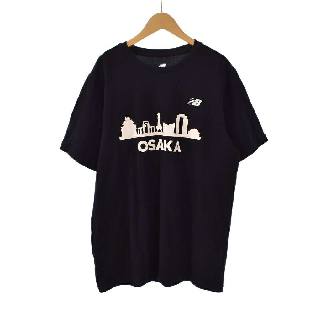 【中古】ニューバランス NEW BALANCE OSAKA プリント Tシャツ 半袖 XL 黒 ブラック ■FF メンズ 【ベクトル 古着】 260110ブランドニューバランス NEW BALANCE表記サイズXL実寸サイズ肩幅：43.5c...