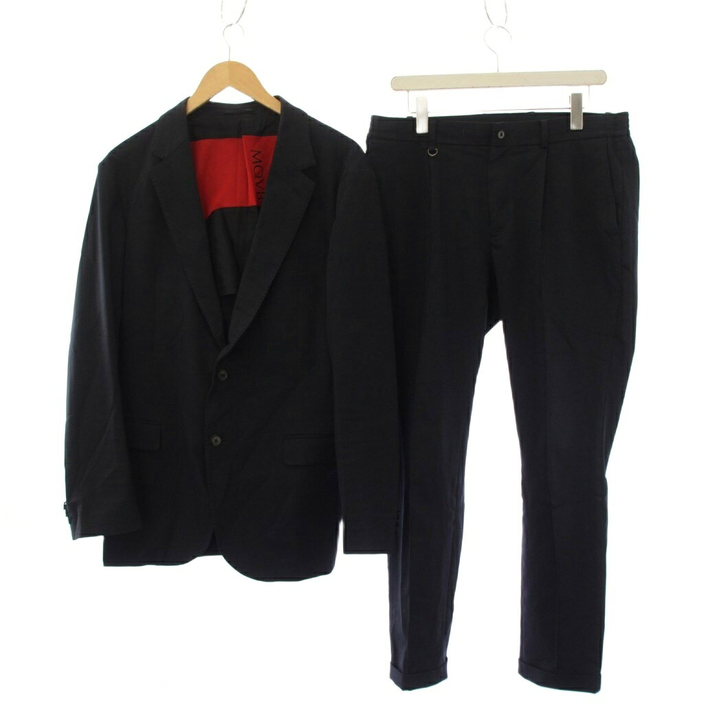 【中古】モーヴ MOVB Duplex Cotton Jersey スーツ テーラードジャケット パンツ スラックス 50 黒 JK-013PR PT-032PR /JP メンズ 【ベクトル 古着】 260423表記サイズ50実寸サイズジャ...