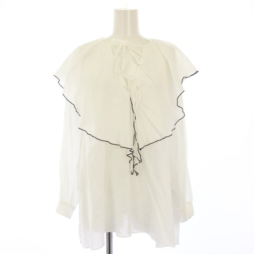 【中古】ドレステリア DRESSTERIOR メローラッフルブラウス 長袖 フリル 36 白 085-84034 /TK レディース 【ベクトル 古着】 251027ブランドドレステリア DRESSTERIOR表記サイズ36実寸サイズ肩幅：...