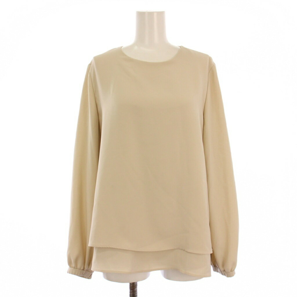 【中古】セオリーリュクス theory luxe 23AW MARVINE ELIDA3 シャツ ブラウス 長袖 クルーネック 40 ベージュ 03-3308245 /BM レディース 【ベクトル 古着】 251023ブランドセオリーリュク...