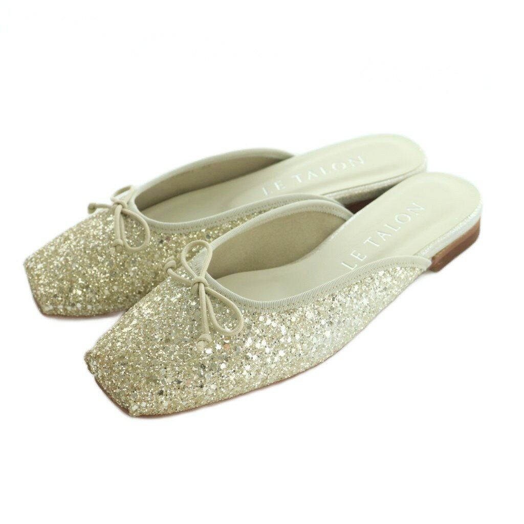 【中古】ルタロン Le Talon 24SS スクエアバレエミュール グリッター S 22.0cm ゴールドカラー /MI レディース 【ベクトル 古着】 251205ブランドルタロン Le Talon表記サイズS 22.0cm実寸サイズヒ...