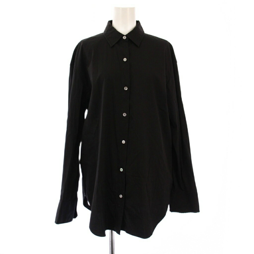【中古】セオリー Theory 24SS コットンシャツ ブラウス 長袖 レギュラーカラー 無地 ワンカラー S 黒 ブラック 01-4108203 /BB レディース 【ベクトル 古着】 251217ブランドセオリー Theory表記サイ...