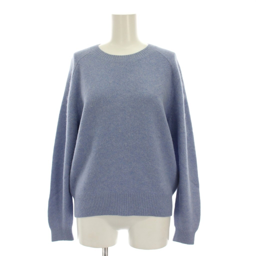 【中古】B&Y ユナイテッドアローズ BEAUTY&YOUTH ビューティー&ユース ラグランクルーネックニット セーター ウール 青 ライトブルー 長袖 1613-105-2963 /YM レディース 【ベクトル 古着】 260123ブラ...