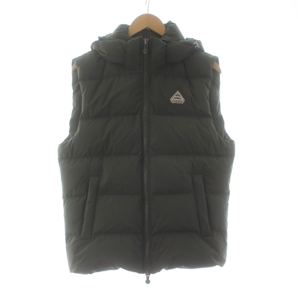 【中古】ピレネックス Pyrenex SPOUTNIC MINI RIPSTOP VEST ダウンベスト フード ジップアップ M カーキ HMS017 /KU メンズ 【ベクトル 古着】 260123ブランドピレネックス Pyrenex表...