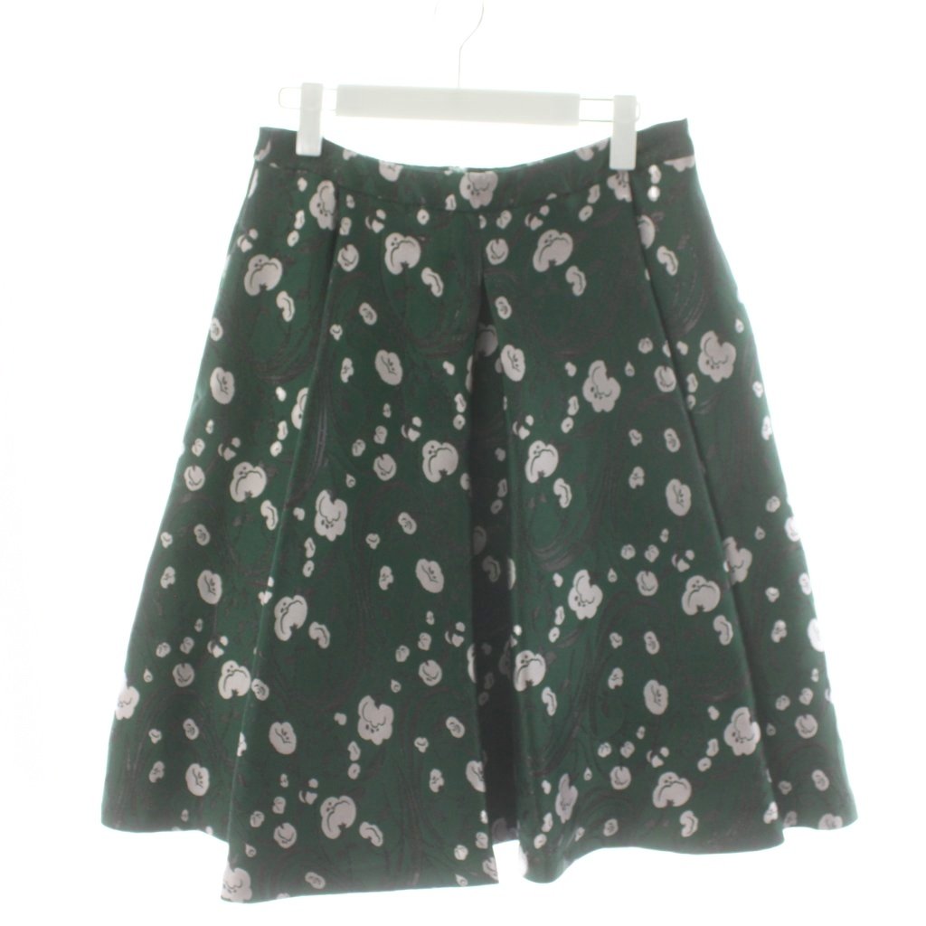 【中古】マックスマーラステュディオ Max Mara Studio フレアスカート ひざ丈 花柄 38 緑 グリーン /AN65 レディース 【ベクトル 古着】 260130ブランドマックスマーラステュディオ Max Mara Studio...