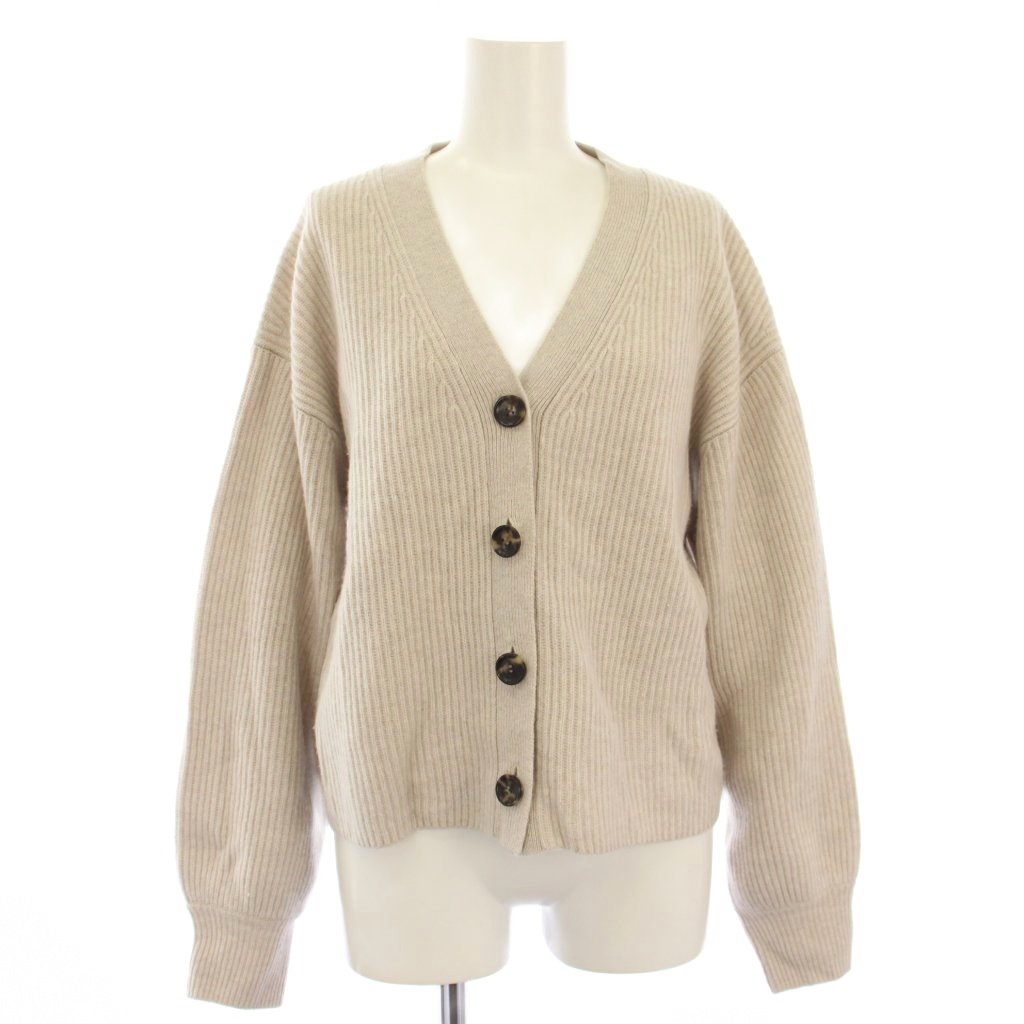 【中古】ドゥーズィエムクラス DEUXIEME CLASSE エブリデイアイライク EVERYDAY I LIKE 22AW Cropped V/N C/D ニットカーディガン 長袖 カシミヤ混 ベージュ 22080500813030 /K...