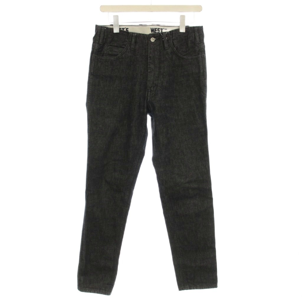 【中古】ウエストオーバーオールズ WESTOVERALLS デニムパンツ テーパード ジーンズ 30 黒 ブラック 19SWPT05A 805T /☆G メンズ 【ベクトル 古着】 260210表記サイズ30実寸サイズウエスト：76cm　も...
