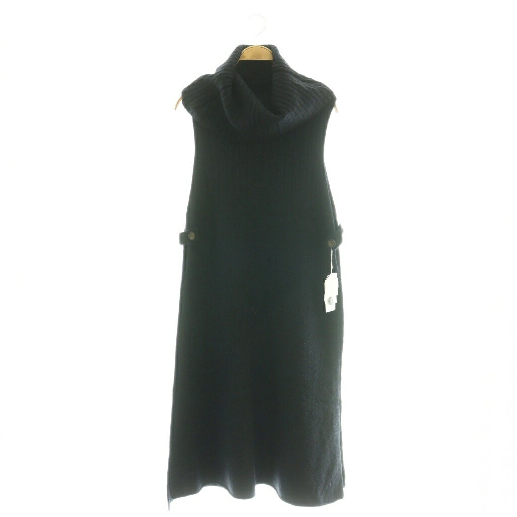 【中古】未使用品 ウィルフリー willfully チュニックワンピース ニット ノースリーブ F ブラック ネイビー /ES ■MA レディース 【ベクトル 古着】 260217ブランドウィルフリー willfully表記サイズF実寸サイ...