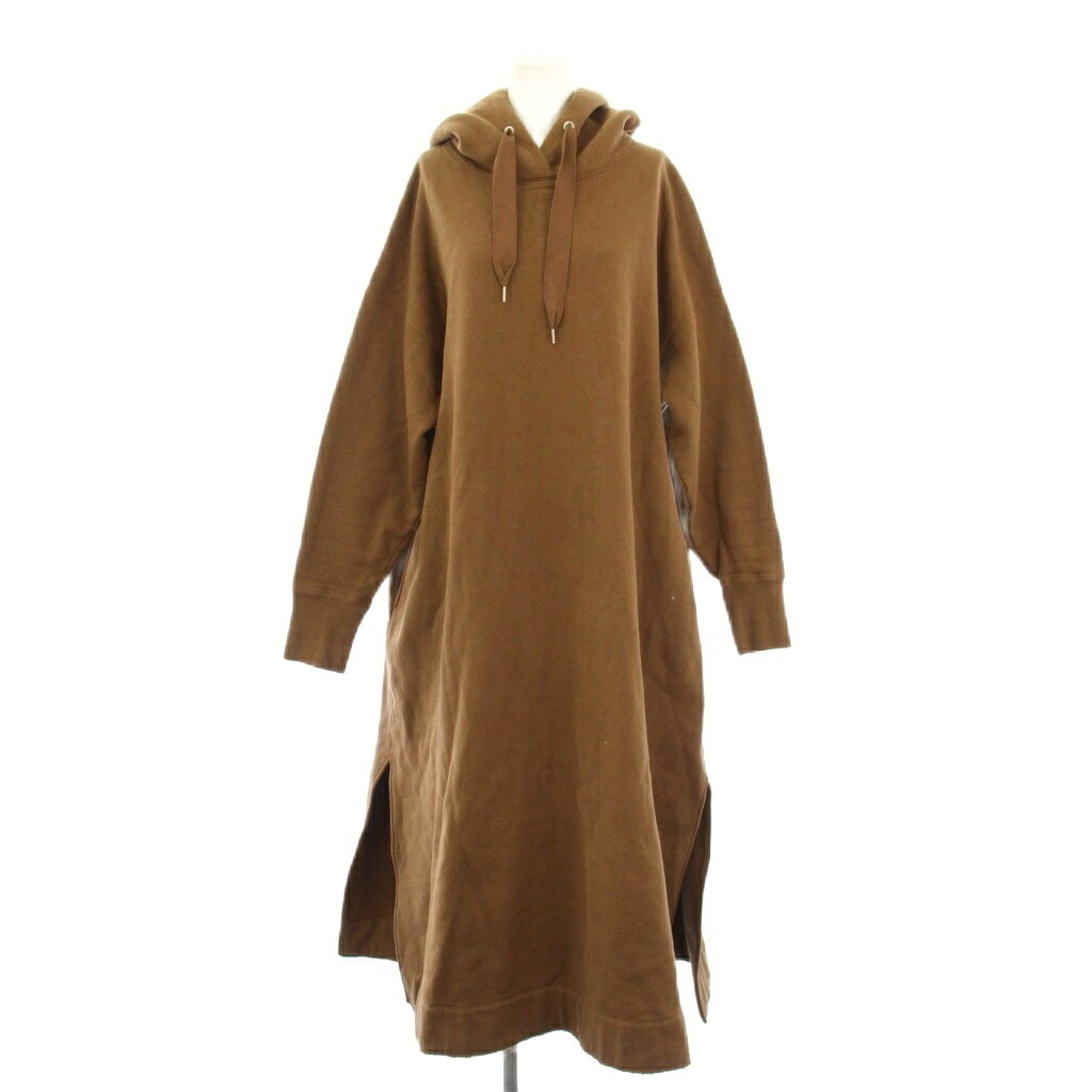 【中古】カオス CHAOS Confusion SILENCE ワンピース パーカー スウェット ミモレ ロング 長袖 ワンカラー 裏起毛 F 茶 ブラウン /BB レディース 【ベクトル 古着】 260216ブランドカオス CHAOS表記...