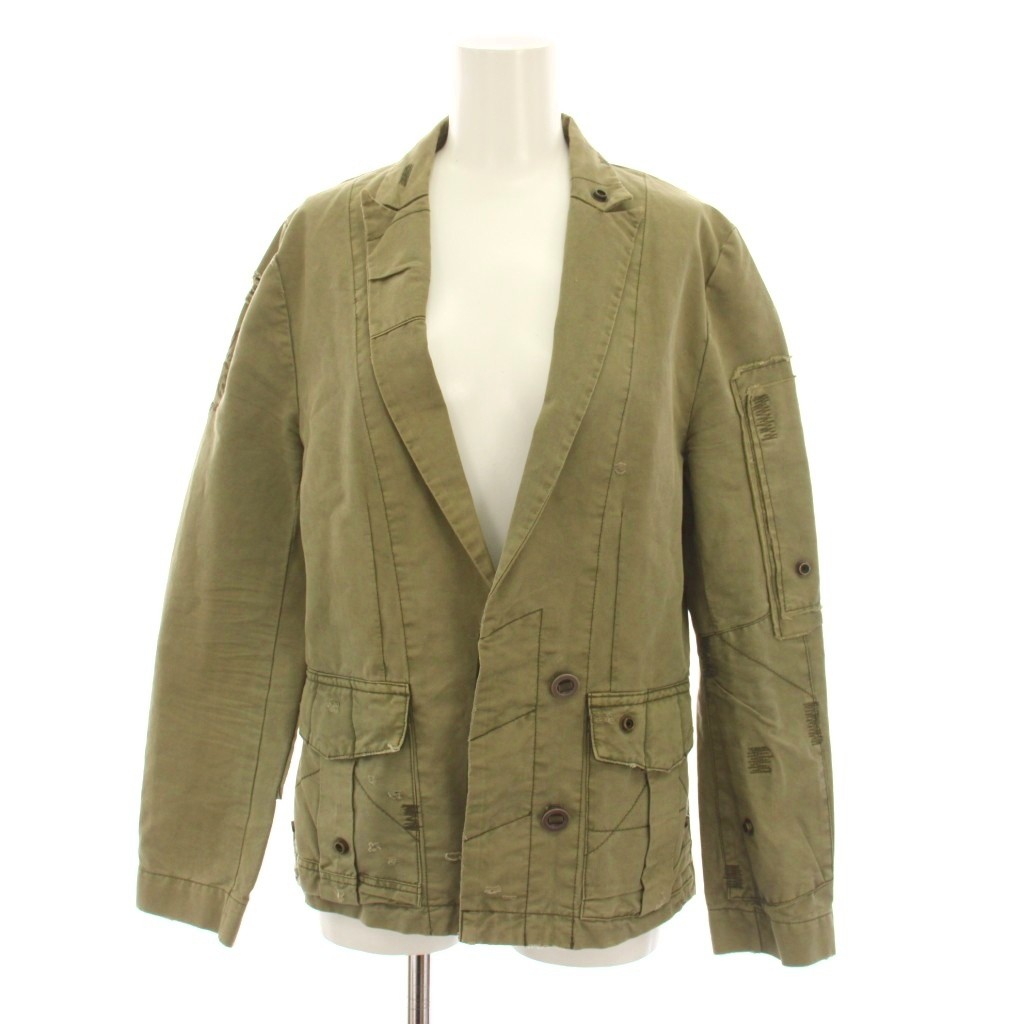 【中古】ザディグ エ ヴォルテール ZADIG & VOLTAIRE ミリタリージャケット アウター S カーキ 長袖 ダメージ加工 /YM レディース 【ベクトル 古着】 260218ブランドザディグ エ ヴォルテール ZADIG & V...