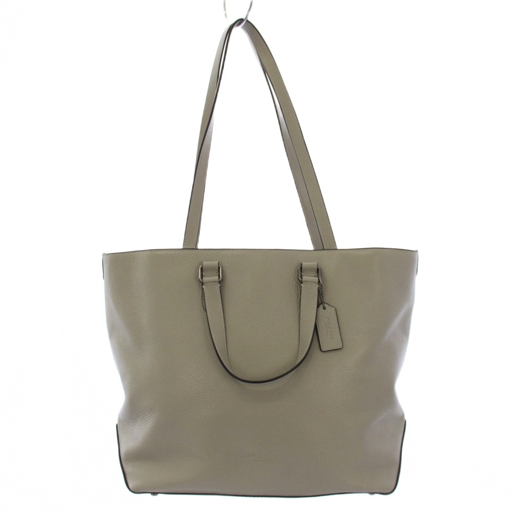 【中古】コーチ COACH ワーナーデュアルハンドルトートバッグ ハンドバッグ 2WAY レザー グレー CBG50 /BM レディース 【ベクトル 古着】 260225ブランドコーチ COACH実寸サイズ持ち手の長さ：33-70cm　ヨコ...