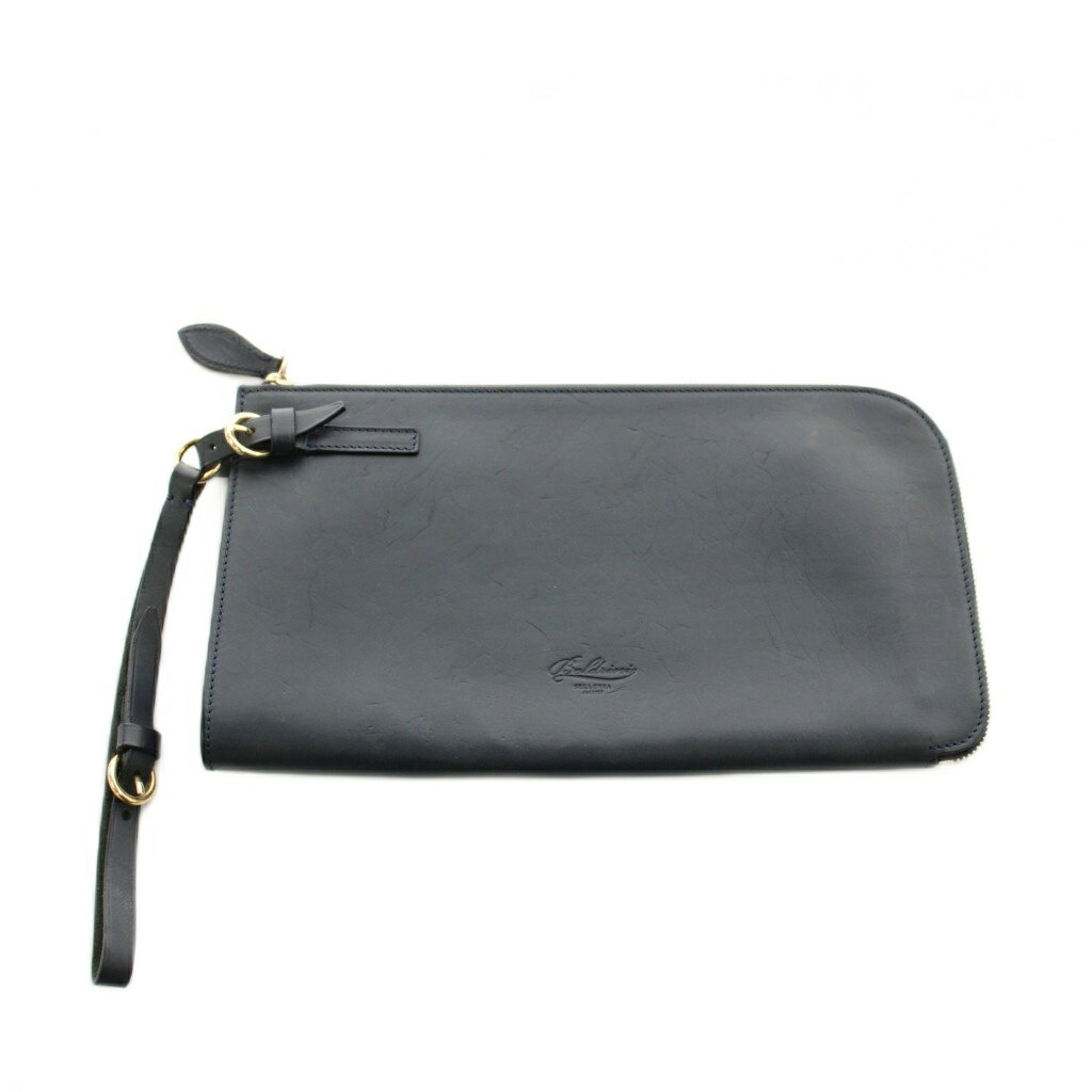 【中古】ボルドリーニセレリア BOLDRINI SELLERIA クラッチバッグ セカンドバッグ レザー 紺 ネイビー /AN50 メンズ 【ベクトル 古着】 260219実寸サイズヨコ：約29.5cm　タテ：約16.5cm　マチ：約1.5...