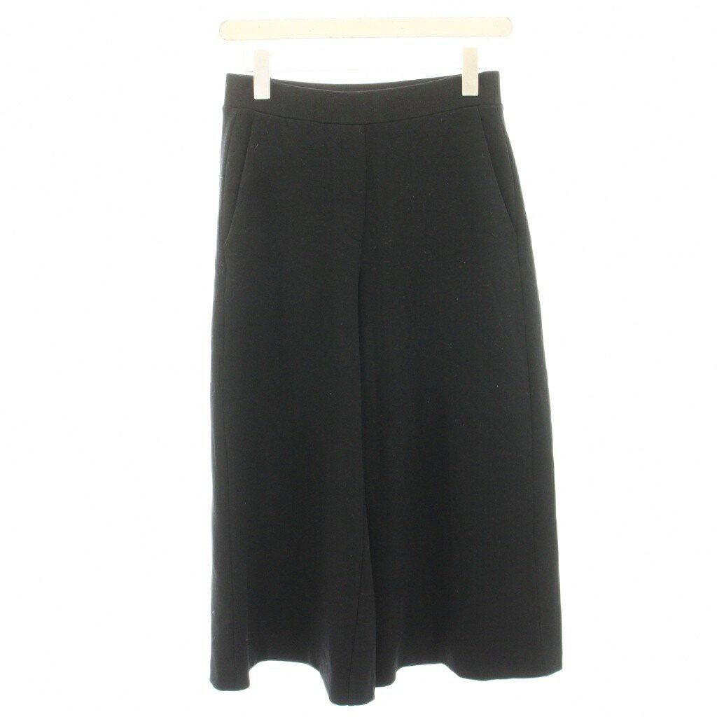 【中古】セオリー Theory 25AW DOUBLE KN LT N TAILOR A LINE PO ワイドパンツ ガウチョパンツ イージー P 黒 ブラック 01-5306003-050-901 /HN レディース 【ベクトル 古着】...