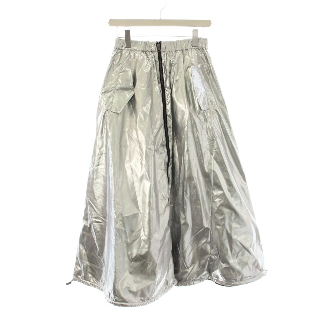 【中古】Six M シックスエム スカート フレア F シルバーカラー ロング丈 /JP レディース 【ベクトル 古着】 260304表記サイズF実寸サイズウエスト：62cm　ヒップ：112cm　スカート丈：90cm　　素材ポリエステル 裏...