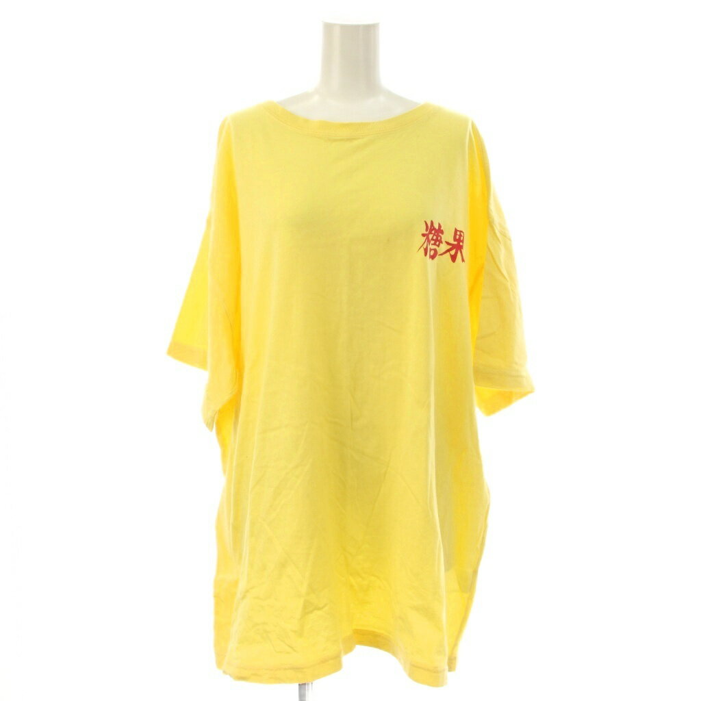 【中古】キャンディストリッパー Candy Stripper Tシャツ 綿 M 黄色 中国語 パンダ /JP レディース 【ベクトル 古着】 260304ブランドキャンディストリッパー Candy Stripper表記サイズM実寸サイズ肩幅...