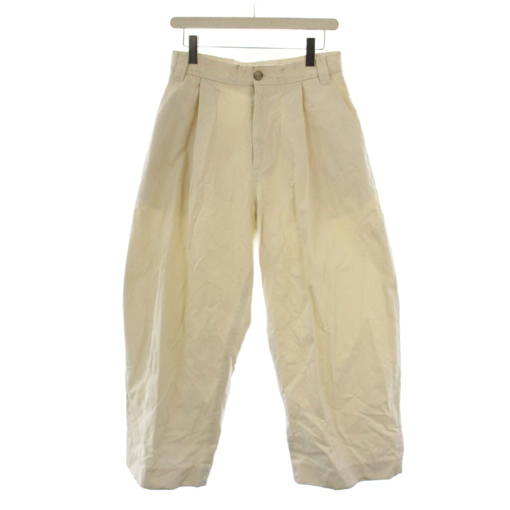 【中古】スタジオニコルソン STUDIO NICHOLSON PEACHED COTTON TWILL バルーンパンツ ジップフライ S 白 SNM-351 /BM メンズ 【ベクトル 古着】 260305ブランドスタジオニコルソン STU...