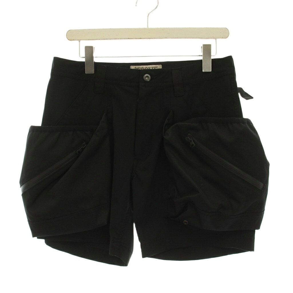 【中古】トローヴ TROVE 岡部文彦 BIG POCKET SHORTS ビッグポケット ショートパンツ 1 黒 56PAM00A4S /YM メンズ 【ベクトル 古着】 260317ブランドトローヴ TROVE表記サイズ1実寸サイズウエ...