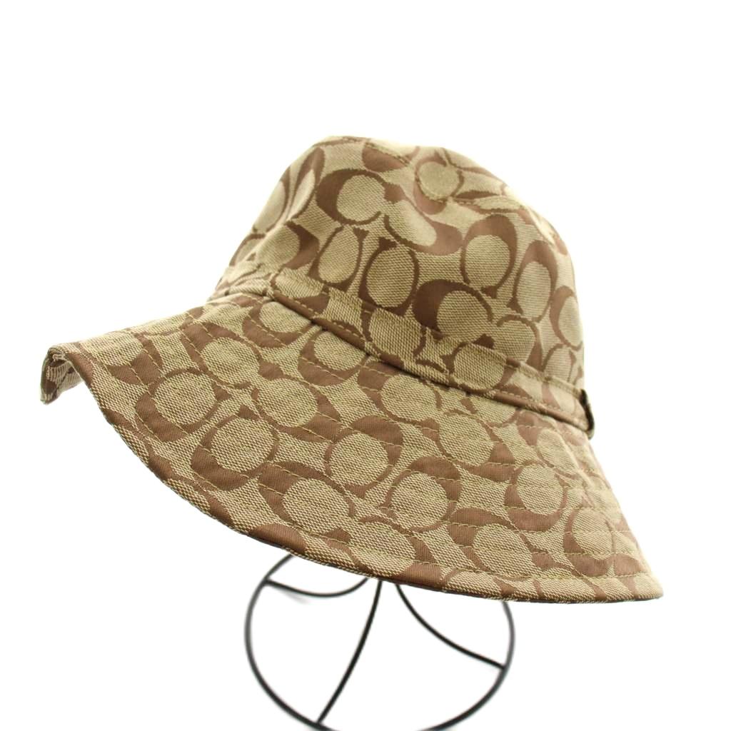 【中古】コーチ COACH シグネチャー ハット 帽子 総柄 S ベージュ 茶 ブラウン /AN5 レディース 【ベクトル 古着】 260327ブランドコーチ COACH表記サイズS実寸サイズつば：約7.5cm　頭周り：約57cm　　素材表...