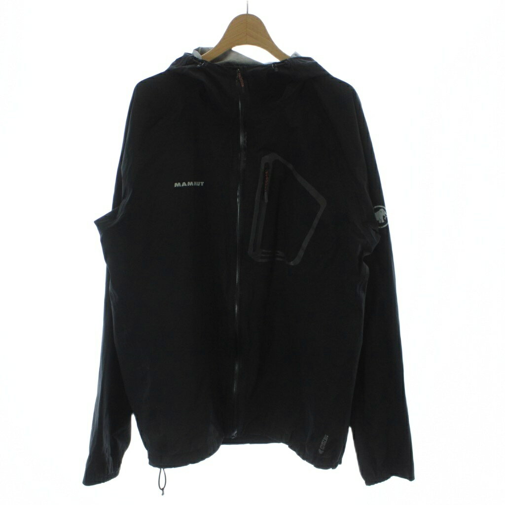 【中古】マムート MAMMUT DRYtech FREEFLIGHT Jacket Men フライトジャケット 上着 XL 黒 ブラック フード付き ジップアップ 長袖 MG310715 /GG メンズ 【ベクトル 古着】 260328ブラ...