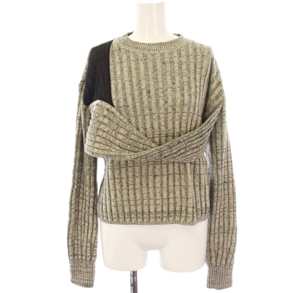 【中古】ユナイテッドトウキョウ UNITED TOKYO 19AW モビールミックスニット セーター ビスチェ風 アシンメトリー ウール混 長袖 1 グレー 509530012 /HN レディース 【ベクトル 古着】 260325ブランドユ...