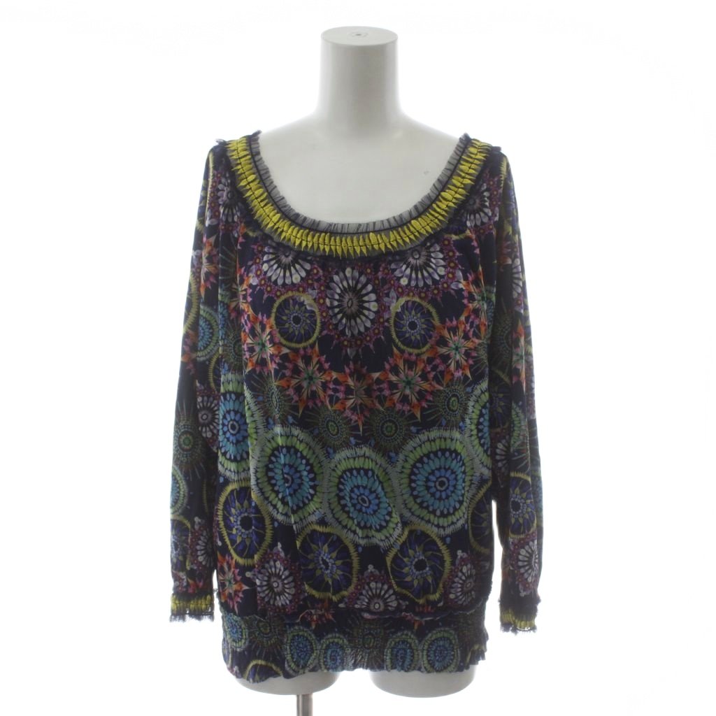 【中古】ヴィヴィアンタム VIVIENNE TAM シャツ ブラウス 長袖 42 紺 ネイビー マルチカラー 総柄 09176311 /RR レディース 【ベクトル 古着】 260330ブランドヴィヴィアンタム VIVIENNE TAM表記...