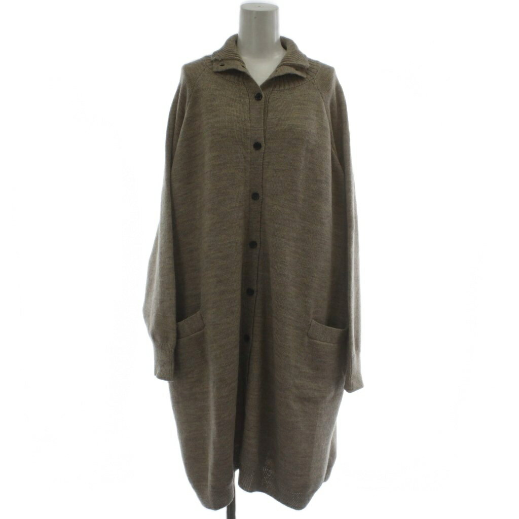【中古】ソイル SOIL 25AW ハイネックワイドカーディガン ウール ベージュ 長袖 ワイド /GG レディース 【ベクトル 古着】 260331ブランドソイル SOIL表記サイズサイズ表記なし実寸サイズ身幅：78cm　着丈：89.5c...
