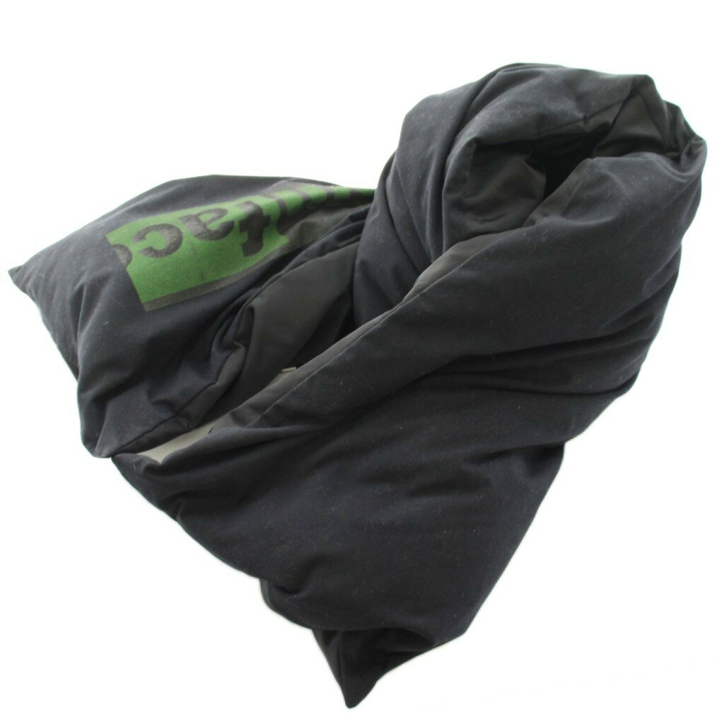【中古】ファセッタズム FACETASM LOGO PRINT LONG DOWN MUFFLER ダウン マフラー ストール ロゴ 黒 ブラック CSW-AC-U01 /HN メンズ 【ベクトル 古着】 260409ブランドファセッタズム...
