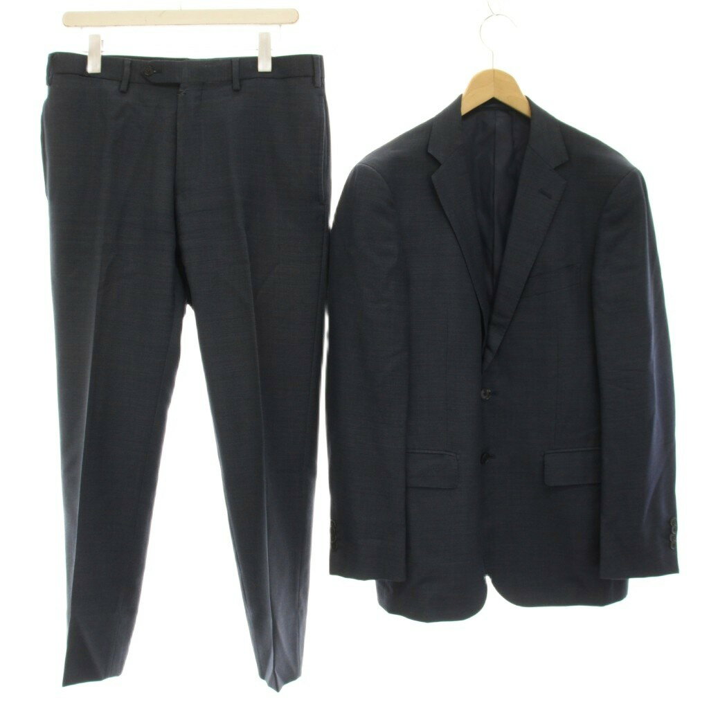 【中古】ユナイテッドアローズ A DAY IN THE LIFE UNITED ARROWS スーツ テーラードジャケット シングル 2B スラックス パンツ ウール 48 紺 ネイビー 6123-699-0170 /HN メンズ 【ベクト...