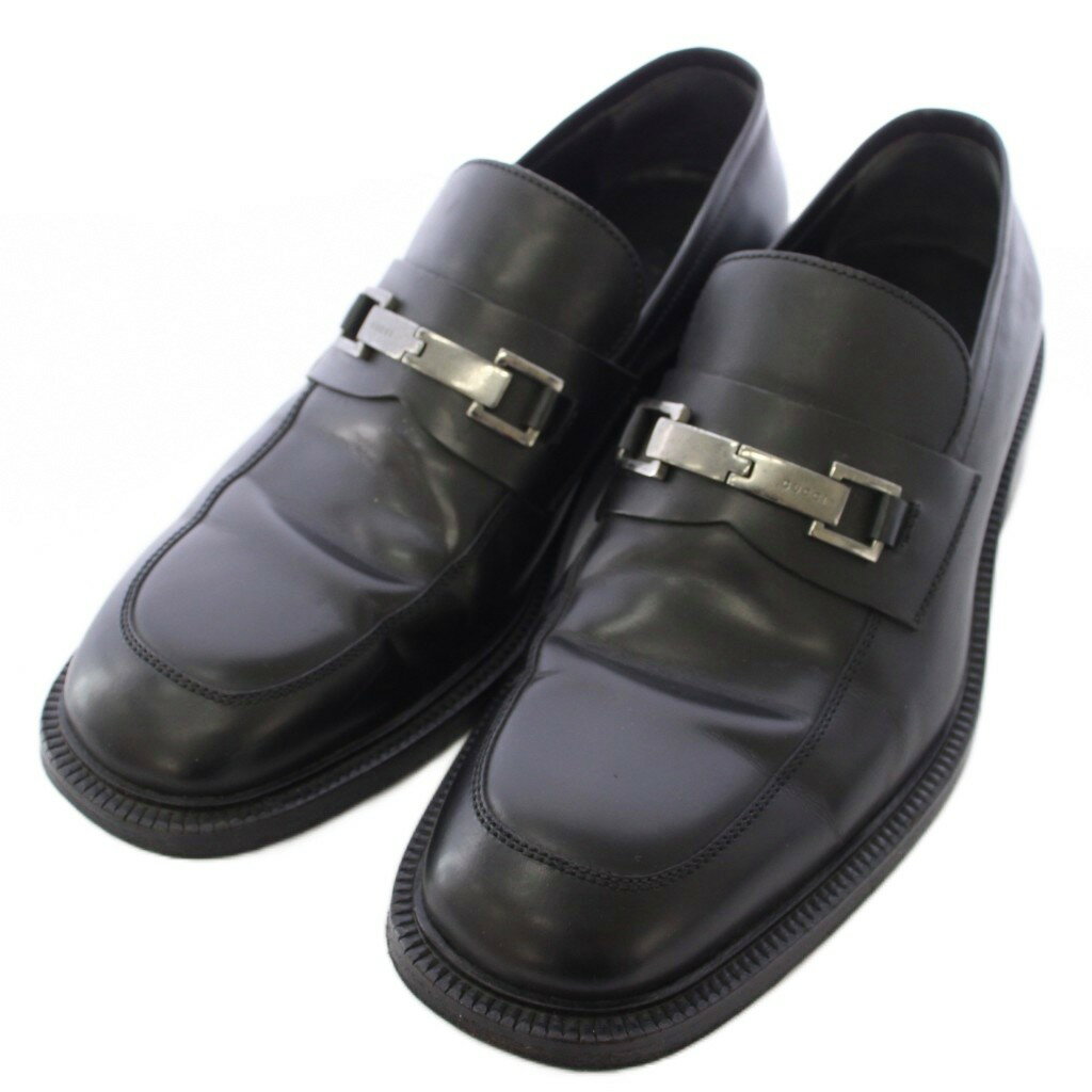 【中古】グッチ GUCCI ホースビットローファー レザー 40 E 黒 ブラック C16182 /TK メンズ 【ベクトル 古着】 260429ブランドグッチ GUCCI表記サイズ40 E実寸サイズヒールの高さ：3cm　最大幅：11cm　...