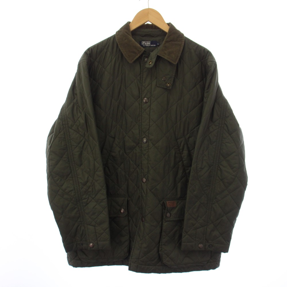 【中古】ポロ バイ ラルフローレン Polo by Ralph Lauren キルティングジャケット 中綿ジャケット アウター L カーキ JR-RL-CW-0815 /YT メンズ 【ベクトル 古着】 260512ブランドポロ バイ ラル...