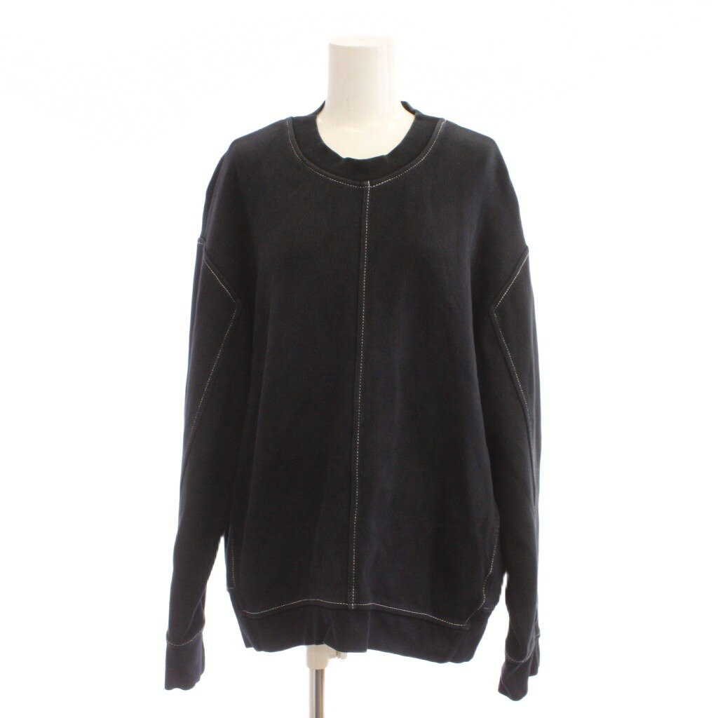 【中古】コス COS トレーナー L 黒 長袖 クルーネック /JP レディース 【ベクトル 古着】 260507ブランドコス COS表記サイズL実寸サイズ肩幅：53cm　身幅：63cm　着丈：64cm　袖丈：55cm　　素材綿 ナイロン ...