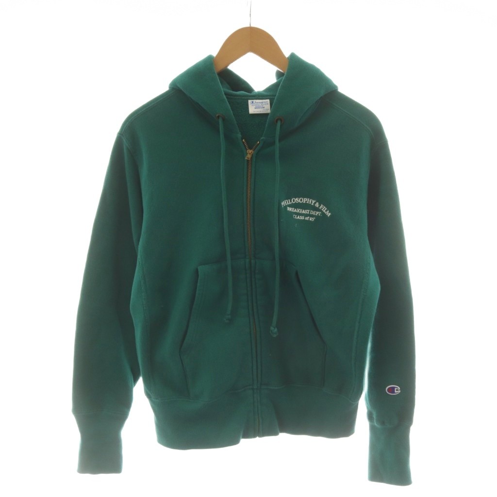 【中古】チャンピオン CHAMPION ジップアップパーカー 上着 M 緑 グリーン 長袖 ロゴ /RR レディース 【ベクトル 古着】 260526ブランドチャンピオン CHAMPION表記サイズM実寸サイズ肩幅：42cm　身幅：48cm...