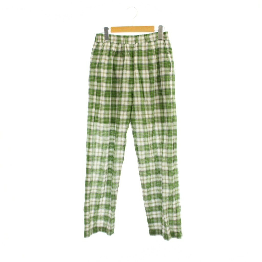 【中古】メゾンスペシャル MAISON SPECIAL イージーパンツ M 緑 チェック柄 フルレングス /JP レディース 【ベクトル 古着】 260527ブランドメゾンスペシャル MAISON SPECIAL表記サイズM実寸サイズウエス...