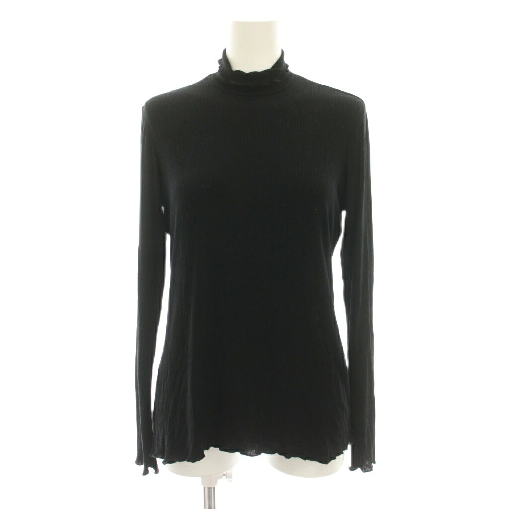 【中古】セオリーリュクス theory luxe Naval Jersey Plone M カットソー ニット プルオーバー 長袖 38 黒 ブラック ハイネック 03-4101010-050-380 /YM レディース 【ベクトル 古着】...