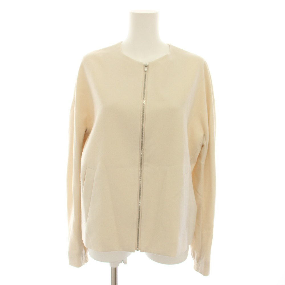 【中古】セオリーリュクス theory luxe 21AW ニューサキソニーヌエラ NEW SAXONY NUELA ノーカラージャケット ブルゾン アウター 38 ベージュ 03-1404101-110-038 /YT レディース 【ベク...