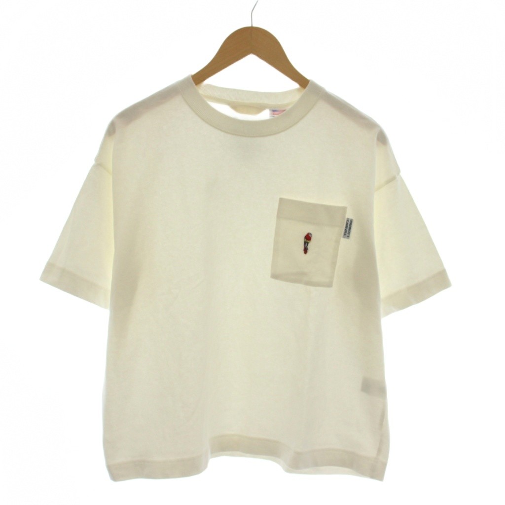 【中古】パロットキャンバス PARROTTCANVAS Tシャツ MEDIUM 白 ホワイト クルーネック 半袖 /LP メンズ 【ベクトル 古着】 260608表記サイズMEDIUM実寸サイズ肩幅：54cm　身幅：56cm　着丈：59cm...