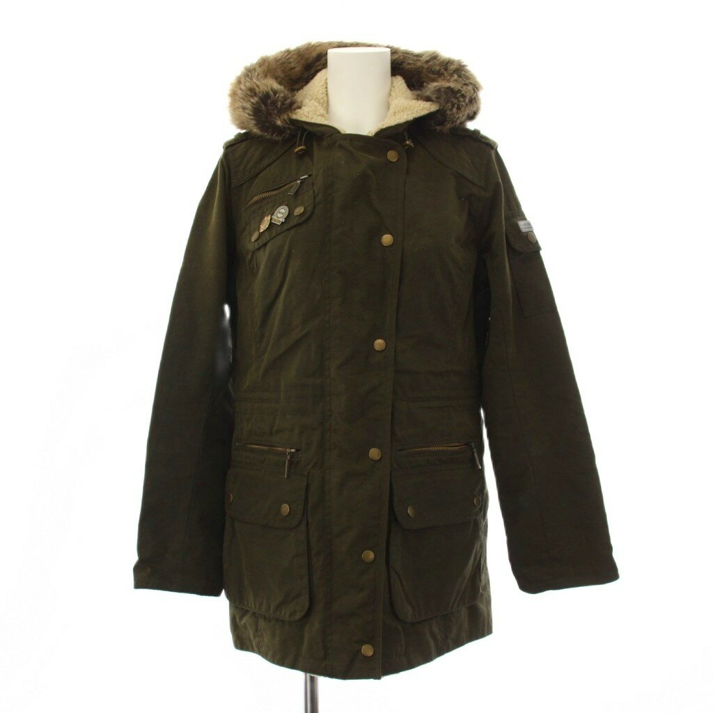 【中古】バブアー Barbour CAMIEN PARKA モッズコート ロング丈 フード アウター 10 カーキ 1402220 /AN35 レディース 【ベクトル 古着】 260622ブランドバブアー Barbour表記サイズ10実寸サ...