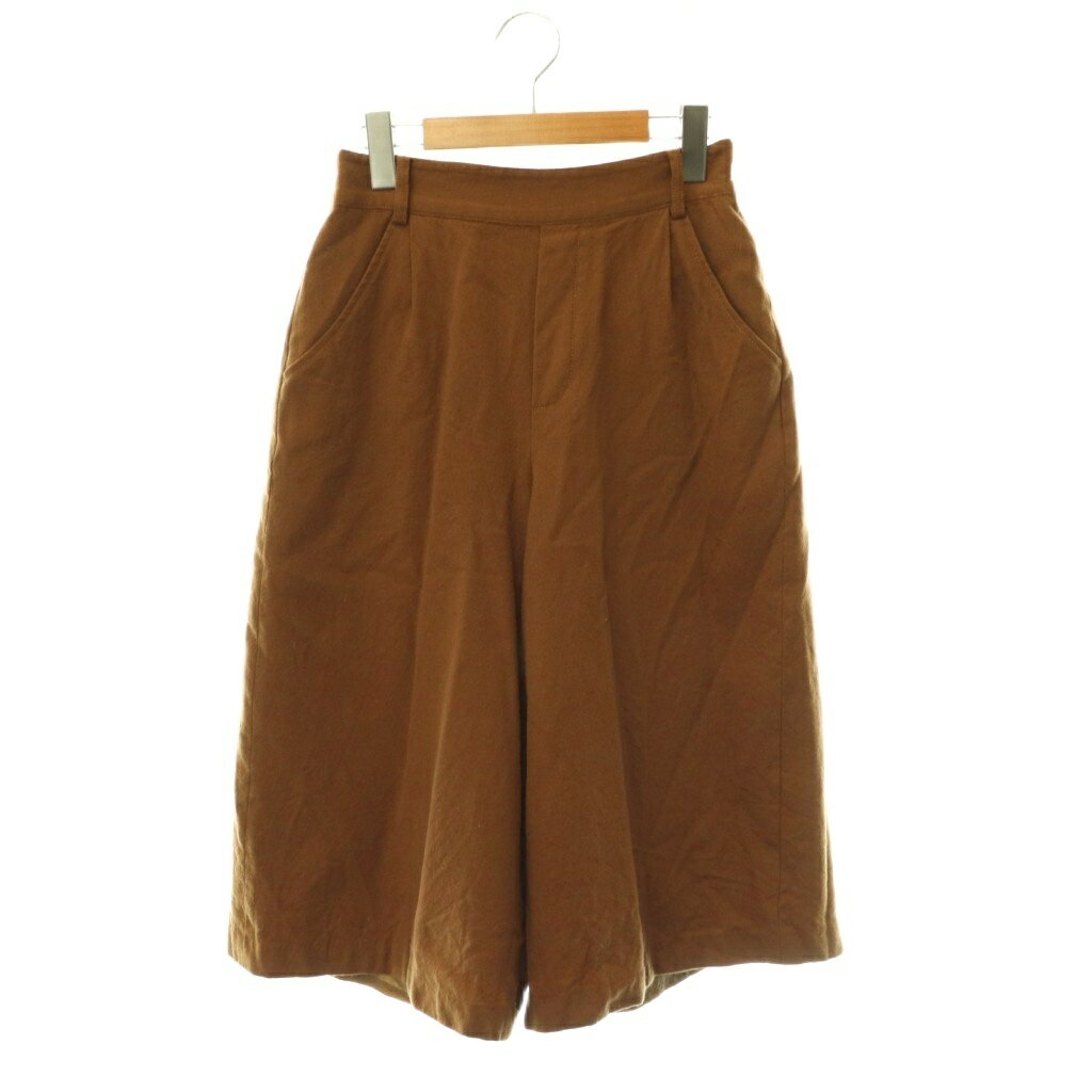 【中古】グリーンレーベルリラクシング ユナイテッドアローズ green label relaxing Sporting&Style. ワイドパンツ イージー クロップド 38 ブラウン /CX ■MA レディース 【ベクトル 古着】 260...