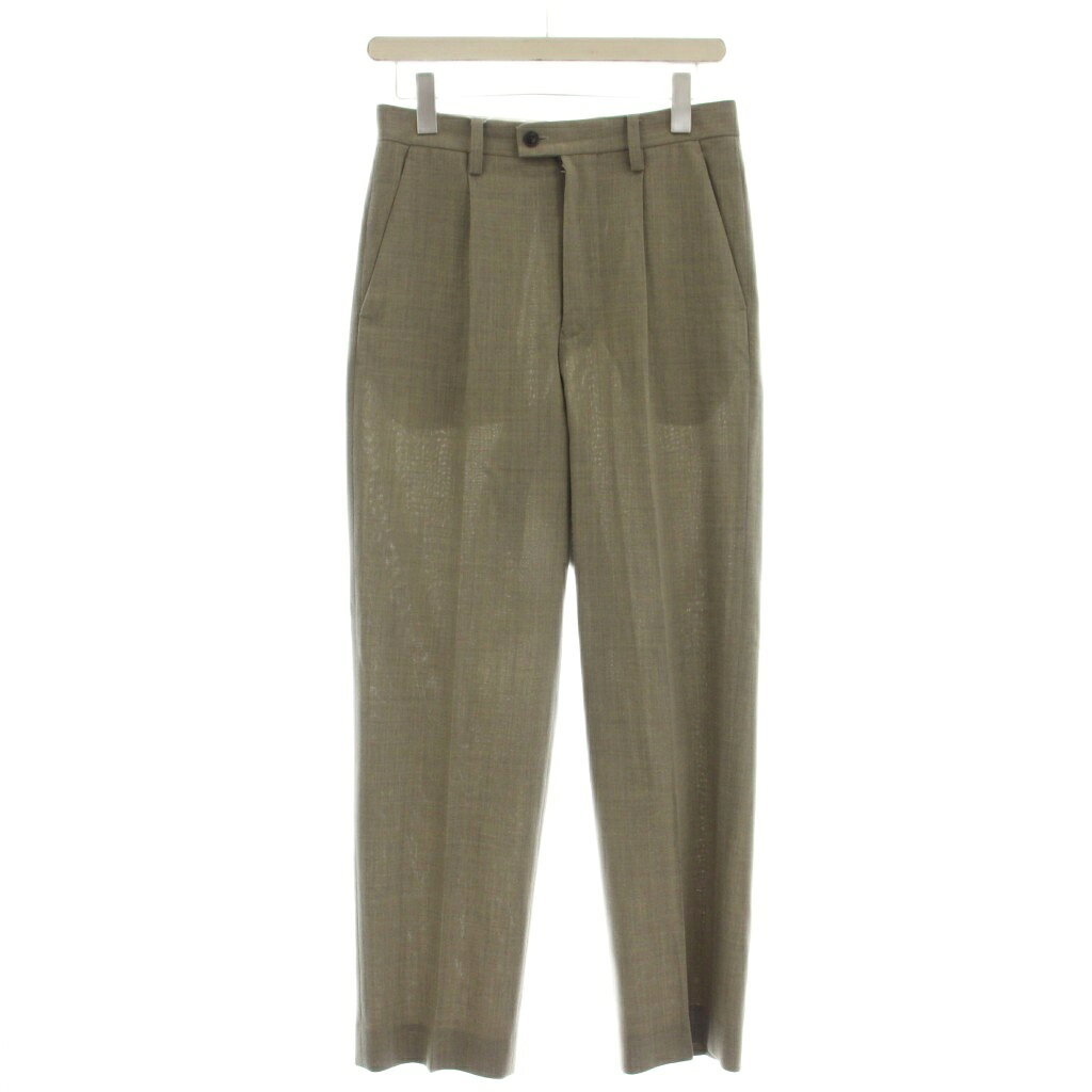 【中古】イレーヴ YLEVE 22SS High Twist Summer Wool Oxford Trouser サマーウール パンツ スラックス 1 グレージュ 168-3140016 /☆G33 レディース 【ベクトル 古着】 260...
