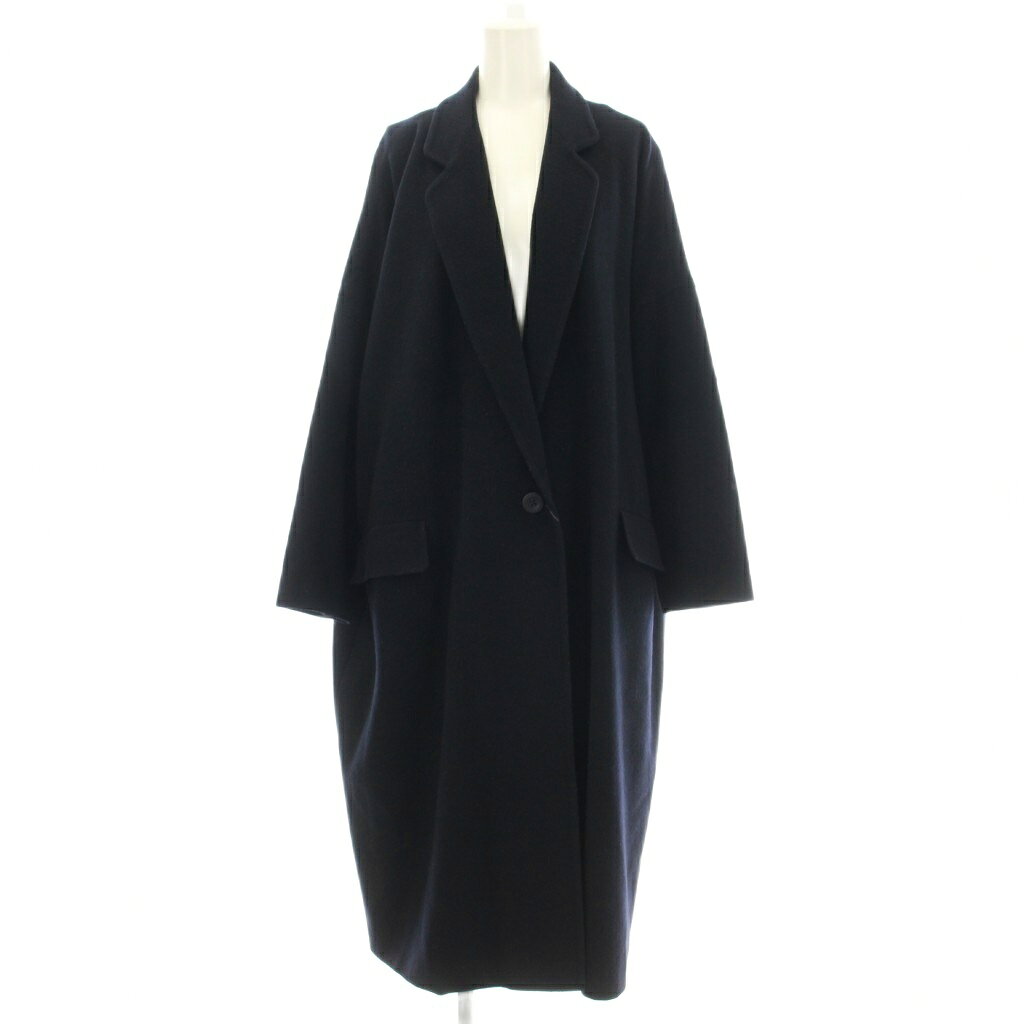 【中古】Lisiere L'Appartement リジェール アパルトモン チェスターコート ロング ウール F ネイビー 紺 17020560013530 /☆G5 レディース 【ベクトル 古着】 260630ブランドLisiere L...